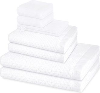 ROSS Harmony 8-teiliges Handtuch Set - 2 Wasch-, 2 G&auml;ste-, 2 Duscht&uuml;cher, 2 Handt&uuml;cher - Weicher Walkfrottee 520 g/m&sup2; aus 100% Baumwolle, hautfreundlich, s