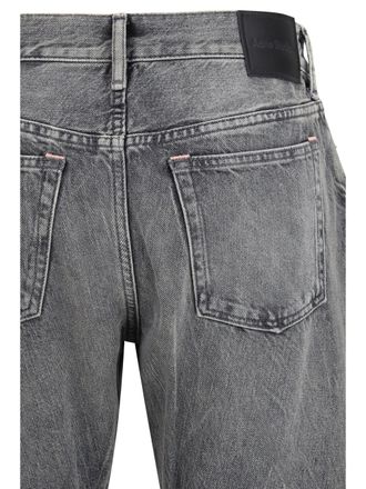 Acne Studios Womens Jeans Barrel Washed Black Cotton