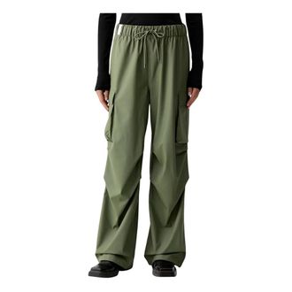 Rains Pantalon de pluie large &agrave; poches - Femme - Pantalons - Vert - Taille: 42 FR