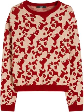 Max Mara Femme, Pulls, Multicolore, Taille: 40 FR Wkdfaraone Jacquard Viscose Sweater