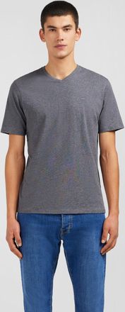 Eden Park T-shirt Gris Col V À Manches Courtes