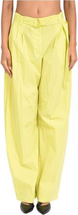 Patrizia Pepe Femme, Pantalons, Jaune, Taille: 44 FR Pantalon large