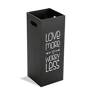 VERSA Fluor Schirmständer für Eingang, Raum oder Halle, moderner Schirmhalter, Maßnahmen (H x L x B) 53 x 21 x 21 cm, MDF-Holz, Farbe: Schwarz und weiß