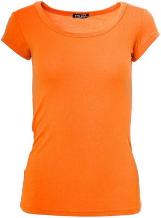 Muse T-Shirt Basic Kurzarm T-Shirt Skinny Fit 1001