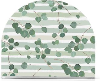 Mnsruu Serviettenhalter, grüne tropische Blätter, kristallklare Acryl-Serviettenhalter, Papierserviettenhalter, Esstischspender für Küche, Restaurant, Heimde