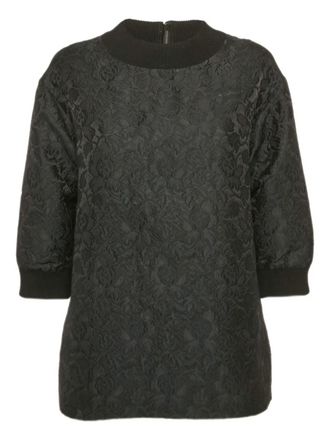 Dolce & Gabbana blouse à fleurs en jacquard (2024) - Gris