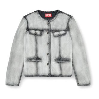 Diesel Femme, Vestes, Gris, Taille: 40 FR Veste en jean