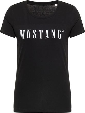 Mustang Jeans Damer Alina C Logo T-Shirt t-Shirt, svart 4142, S