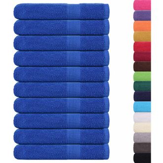 vidaXL vidaXL Saunat&uuml;cher 10 Stk. Blau 80x200 cm 360 g/m&sup2; 100% Baumwolle