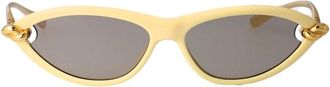 Bottega Veneta Bv1390S Cat-eye Sonnenbrille - - Accessories - unisex - Gelb - 56 MM
