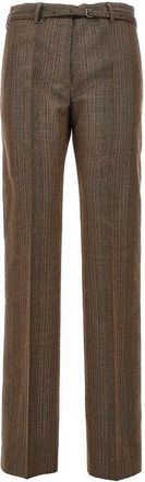 Dries Van Noten Wool straight pants with belt Woman 36