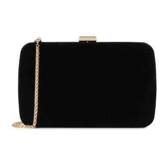Kazar Schwarze Samtstoff Clutch-Tasche - - Bags - Damen - Schwarzk - ONE SIZE