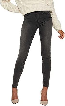 Vero Moda Vero Moda NOS Femme Vmtanya Mr S Piping Jeans Vi207 Noos Jean Skinny Not Applicable, Gris (Dark Grey Denim Dark Grey Denim), 34/ L34 (Taille Fabricant