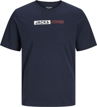 Jack & Jones Herren JJECORP Logo Tee Play SS O-Neck NOOS, Navy Blazer/Print:Play 5,XS