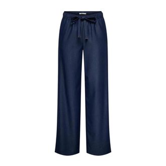 Only Only, Femme, Pantalons, Bleu, Taille: 40 FR L32 Pantalon &agrave; Jambes Larges