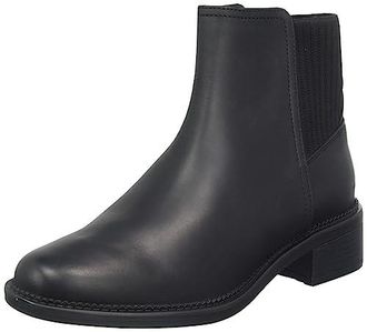 Clarks Femme Maye Palm Bottine Chelsea, Cuir Noir, 41 EU
