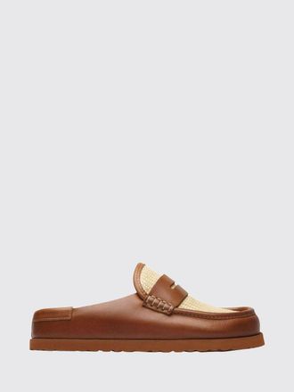 Birkenstock Mules 1774 Naples bicolores en raphia et cuir lisse