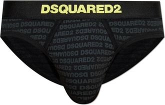 Dsquared2 Homme, Sous-v&ecirc;tements, Noir, Taille: S Slips en coton avec monogramme