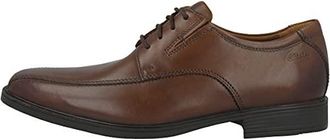Clarks Tilden Walk Tissu Oxford Homme, Dark Tan Lea, 49.5 EU