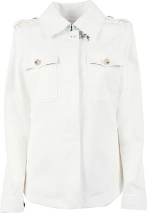 Fay Homme, Vestes, Blanc, Taille: S Shirt Jacket Gancio