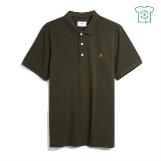 Farah Poloshirt f&uuml;r Herren, Baumwolle, kurz&auml;rmlig (Immergr&uuml;n)