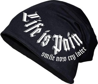 Spass Kostet Herren Long Beanie Marke Life is Pain Größe XS bis XXL