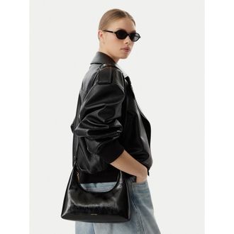 Calvin Klein Handtasche Calvin Klein Foil Logo Glossy LV04F3737G Schwarz