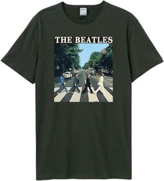Amplified T-shirt Abbey Road pour homme/femme unisexe, Charbon de bois., M