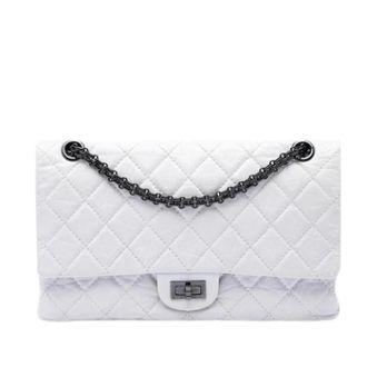 Chanel Pre-owned Vintage Double Flap Umh&auml;ngetasche - - Pre-owned - Damen - Wei&szlig; - ONE SIZE