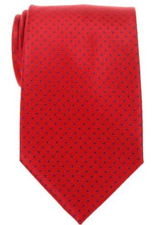 Retreez Cravate moderne en microfibre tiss&eacute;e pour homme Motif &agrave; pois fins - Rouge - Taille Unique