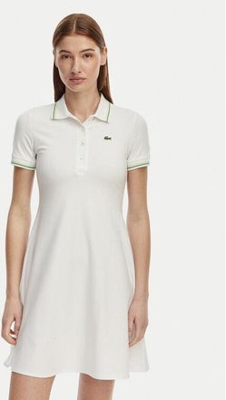 Lacoste Kleid f&uuml;r den Alltag EF5288 Wei&szlig; Regular Fit