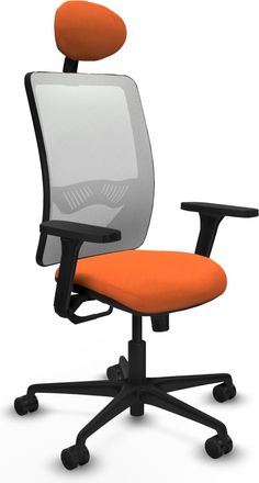 Piqueras y Crespo Neigbarer PC-Stuhl Zulema mit 3D-Armen, h&ouml;henverstellbarer Lendenwirbelst&uuml;tze und festem Kopfteil, ausgestattet mit 3 Positionen und Schneidschaum, We