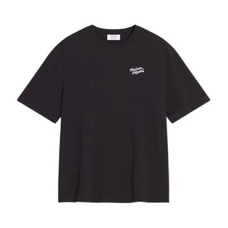 Maison Kitsun&eacute; Handwriting Comfort T-Shirt - - Tops - Damen - Schwarzk - XS