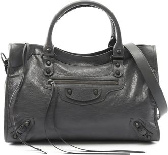 Balenciaga cabas médium en cuir Le City (années 2020) - Gris
