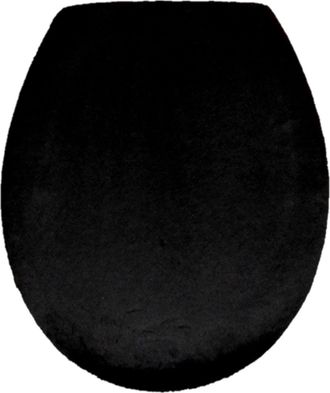 Generic WC Deckelbezug Klodeckelbezug WC Bezug Toilettenbezug Gummizug schwarz