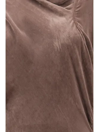 Rick Owens Womens Dress Seb Velvet Grape Viscose