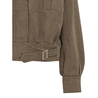 Seafarer Houndstooth Virgin Wool Jacket - Brown