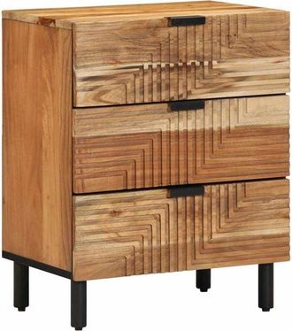vidaXL Cabinet de chevet Marron 50 x 33 x 62 cm Bois dacacia massif Vidaxl