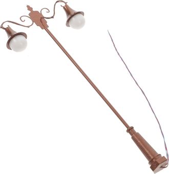 NUOBESTY Miniatur Gartenlampe Modell Verstellbare Kleiner Puppenhauslampe aus Langlebigem Material Wei&szlig;e LED Lichtdeko f&uuml;r Sandspiel und Kleiner Hausgarten