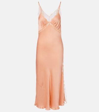 Poupette St Barth Robe nuisette Luli en satin &agrave; dentelle