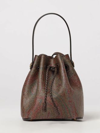 Etro Mini-Beuteltasche aus Paisley-Baumwolle mit Ledergriff