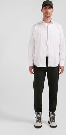 Eden Park Pantalon Chino En Piqu&eacute; De Coton Stretch Et Modal Kaki Coupe Regular