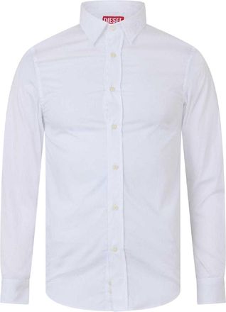Diesel Benny Hemd f&uuml;r Herren, Lang&auml;rmlig (Leuchtend Wei&szlig;)