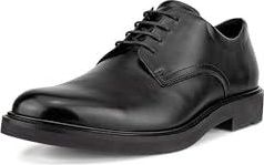 Ecco Homme London Plain Toe Tie Shoes, Black, 42 EU