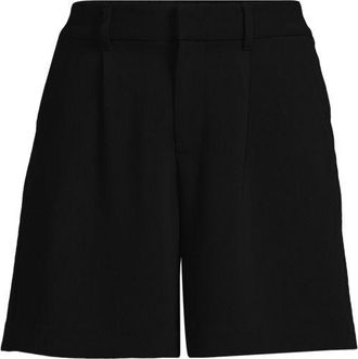 Lands End Bundfalten-Shorts aus Crêpe 18 cm, Damen, Größe:34 regular, Schwarz, Baumwolle/Polyester, by Lands End