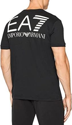 Emporio Armani T-shirt pour homme EA7 6KPT51 PJCPZ, manches courtes, col rond, Noir, Medium