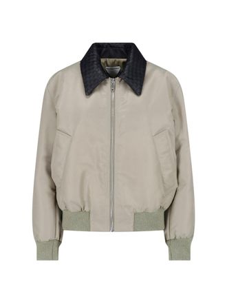 Bottega Veneta Bomber Jacket In Technical Fabric