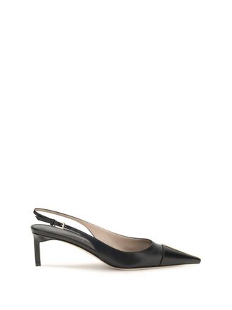 Tom Ford Womens Pumps Leather Slingback Black Calf High Heel Shoes
