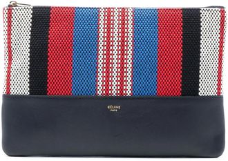 Celine Clutches - Canvas Striped Solo Pouch - Gr. unisize - in Schwarz - f&uuml;r Damen