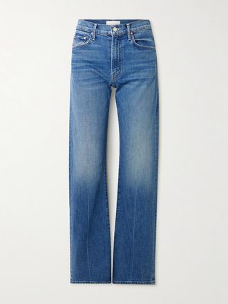 Mother Lasso Sneak Halbhohe Jeans Mit Geradem Bein - Blau